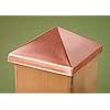 4x4 Post Point Cap - Solid Copper - Designed to fit Over a 3-1/2" x 3-1 ...