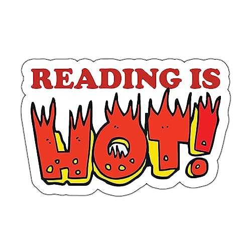 Amazon.com: Reading Is Hot Stickers, Vinyl Book Decal For Laptops ...
