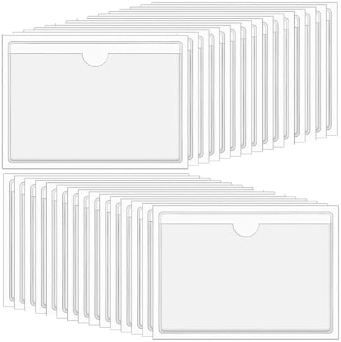 42pcs Index Card Pockets Index Cards Card Holder Labels for Storage ...