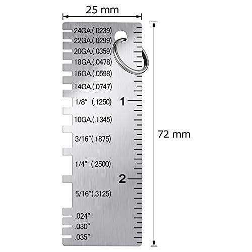 Snapklik.com : 6 Pcs Wire/Metal Sheet Thickness Gauge Metal Tool ...