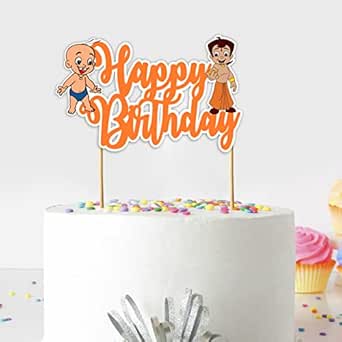 Seyal® Chotta Bheem Happy Birthday Cake Topper : Amazon.in: Toys & Games