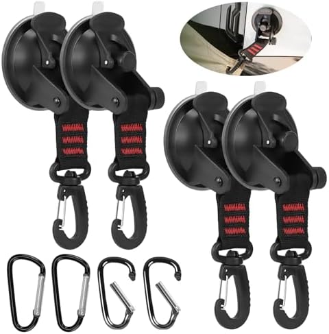Amazon.com: DEWINNER Heavy Duty Suction Cup Anchors with Hooks, Vacuum ...
