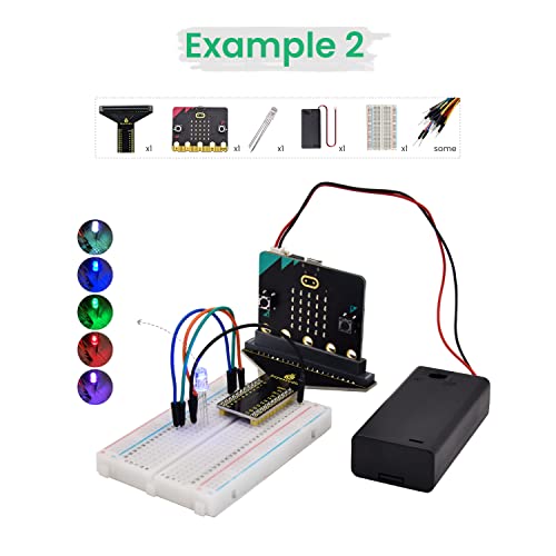 Snapklik.com : KEYESTUDIO Microbit Basic Starter Kit For BBC Micro:bit V2 Accessories STEM Kit ...