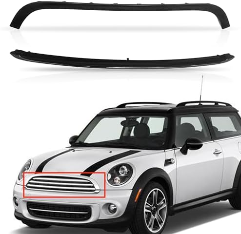 Amazon.com: PartsFlow 2PCS Front Grille Trim Molding Hood Upper And ...