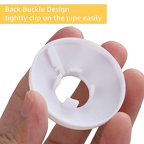 LOLYSIC 40 Pcs Plastic Radiator Pipe Covers, 16mm Pipe Collars Sleeves ...