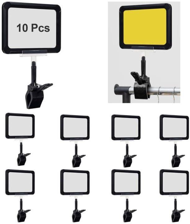 Amazon.com: SATINIOR 32 Set Clip on Sign Holder Plastic Rotatable Pop ...