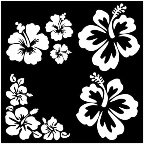 Amazon.com: LAINLOY Hawaiian Hibiscus Flower Car Decal Sticker ...