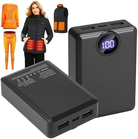 Amazon.com: 2 PACK 12000mAh Heated Vest Battery Pack,5V2A USB Power ...