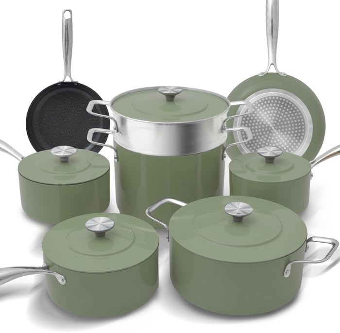 Amazon.com: Nuwave Lux 13pc Forged Lightweight Cookware Set PFAS Free ...
