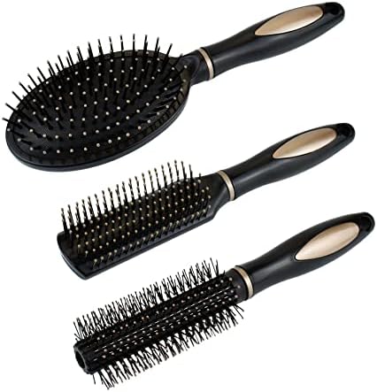 Amazon.com : 3 Pcs Anti-Static Massage Oval Comb Round Hair Brush Vent ...