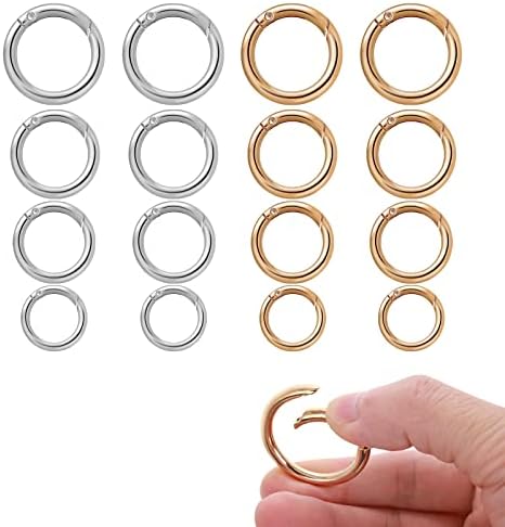 Amazon.com: 10pcs Spring O Rings Alloy Trigger Round Snap Buckle, Hook ...