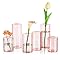Amazon.com: Glasseam Small Pink Bud Vase: Mini Modern Glass Vase Set of ...
