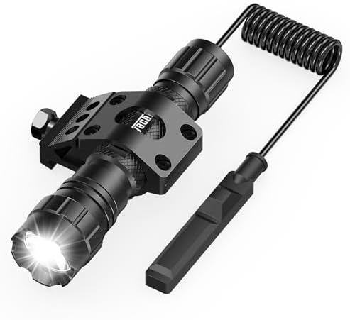Amazon.com: Tactical Flashlight Rechargeable with Pressure Switch 1200 ...