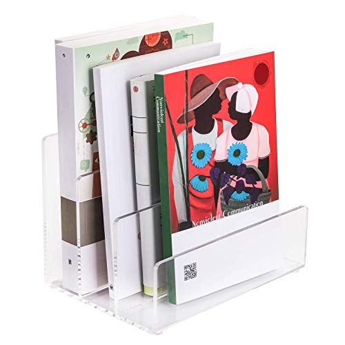 Snapklik.com : Clear Acrylic File Holder, 3 Sections Vertical Desktop ...