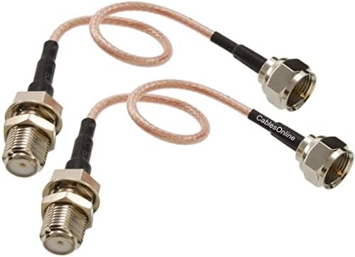 Amazon.com: CablesOnline, 2-Pack 6-inches Slim Coax 75-ohm RG179 with F ...