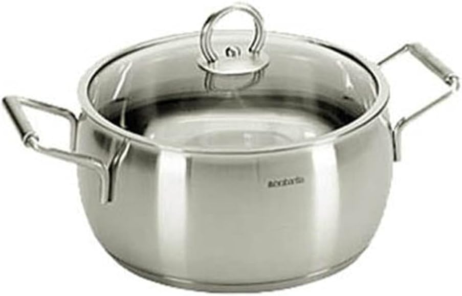 Amazon.com: Brabantia Vision Stainless Steel Casserole Dish 18 cm with ...