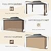 Amazon.com : Flamaker Hardtop Gazebo Aluminum Frame Outdoor Gazebo with ...