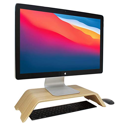 HumanCentric Wood Monitor Stand and Computer Riser for Desk (Oak ...