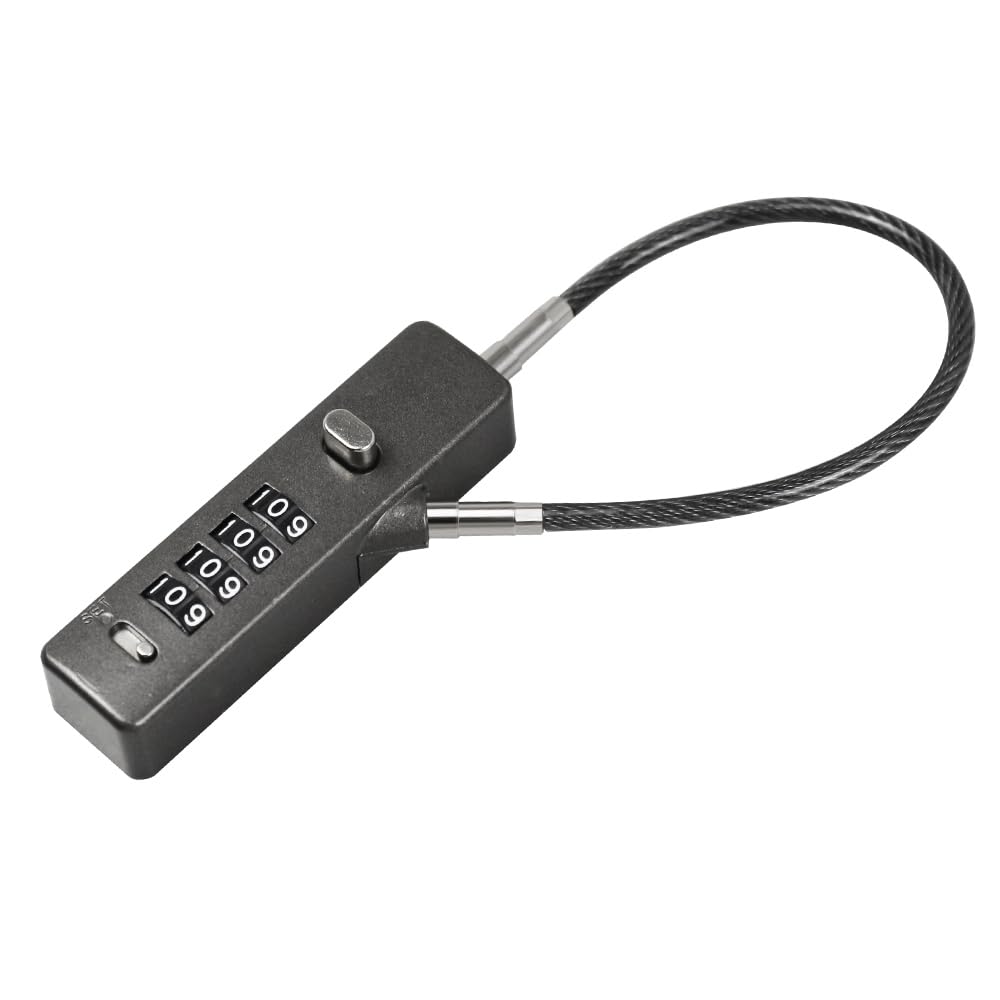 RESET-028 Combination Cable Lock - Versatile 12"/24"/48" Sizes, 4-Digit ...