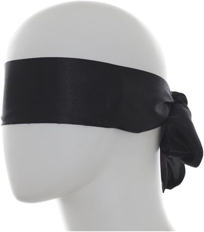 Amazon.com: Black Sleeping Mask Eyeshade Long Slim Ribbon Eye Mask Thin ...