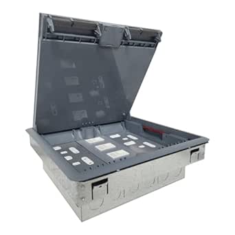 RACO Legrand Grey Carpet-Compatible Electrical Floor Box with 3 ...