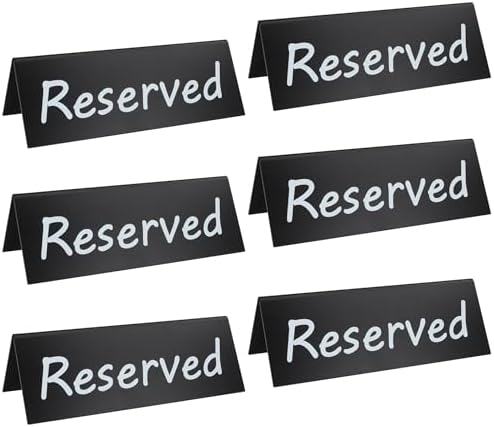 Amazon.com: 6 Pack Acrylic Reserved Table Signs for Wedding Party ...