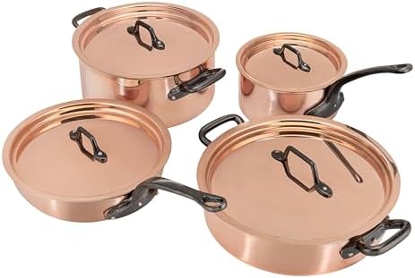 Amazon.com: Matfer Bourgeat Copper Cookware Set, Set of 8 : Home & Kitchen