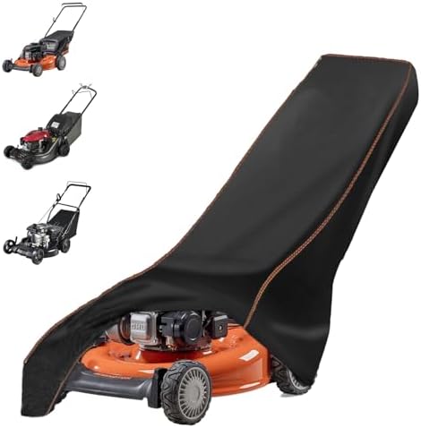 Amazon.com : Lawn Mower Cover YONQIFON Waterproof Heavy Duty 420D ...