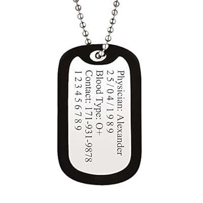Custom Dog Tag, Single With Silencer