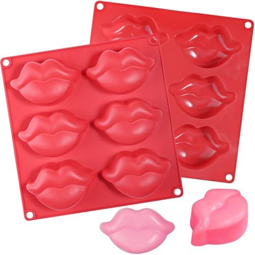 Amazon.com: Kamehame Lips Silicone Molds, 2 Pack Hot Lips Soap Molds ...