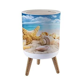Amazon.com: LGCZNWDFHTZ Small Trash Can with Lid for Bathroom Kitchen ...