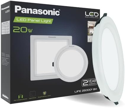 Panasonic LED Panel Light Pc Round 20W 6500K (Pack of 1) : Amazon.in ...