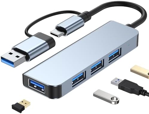 Amazon.com: PONICOR Multi USB C HUB，4 in 1 Multi USB Splitter USB A/USB ...