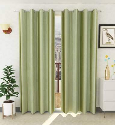 Buy Textilica 9 Feet Long Door Curtain for Bedroom - Long Crush ...