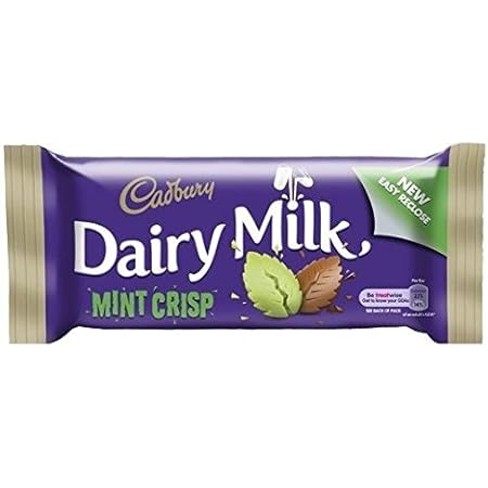 Cadbury Dairy Milk Mint Crisp Standard Bar (Irish) - 49g : Amazon.co.uk ...
