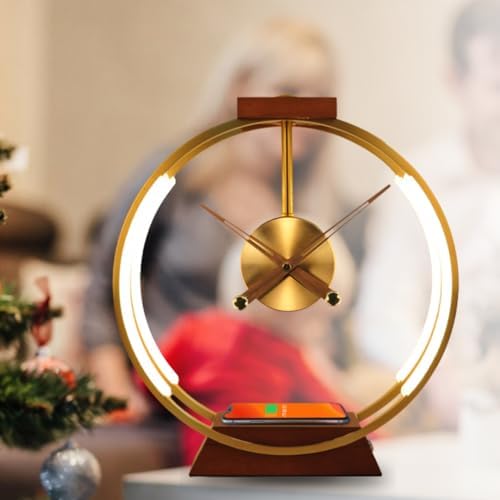 Amazon.com: Nogy Clock Desk Lamp with Wireless Charger • Office Desk ...
