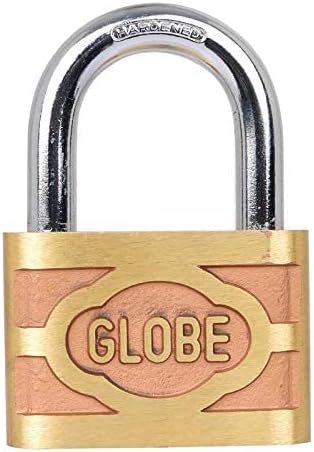 Globe Brass Pad Lock with 12 Spare Keys (50mm 2" Inches, Golden ...