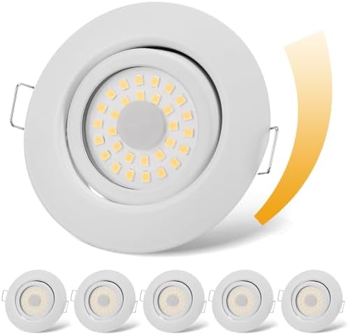 BOYIR LED Einbaustrahler 230V Flach 3 Stufe Dimmbar LED Spots 6W IP44 ...