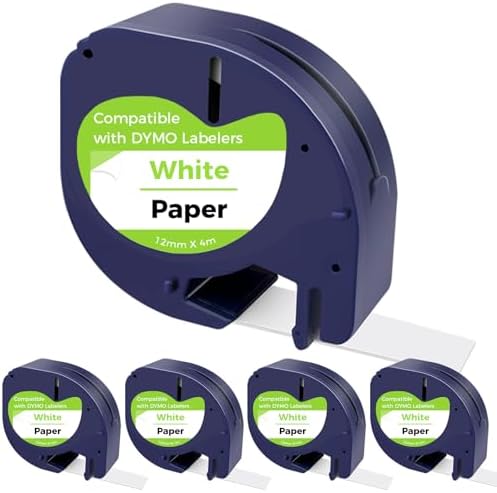 CNMTCCO Ruban pour Étiqueteuse Compatible pour Dymo LetraTag Ruban ...