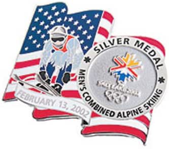 Amazon.com: US Olympic Silver Medal Skiing Pins ( sz. One Size Fits All ...