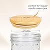 Amazon.com: SKYBD 4 Pack Regular Mouth Bamboo Mason Jar Lids, Wooden ...