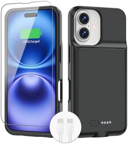 Amazon.com: Battery Case for iPhone 16 Pro, 15W Fast Charging Case ...
