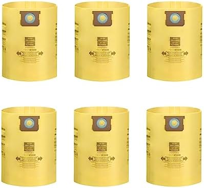 6 Pack Vacuum Bags Compatible with shop vac 15-22 gallon Dust ...