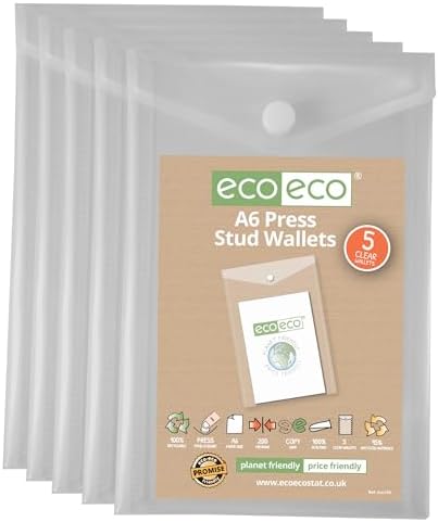 Snopake A6 Polyfile P Portrait Popper Wallet with Press Stud Closure ...