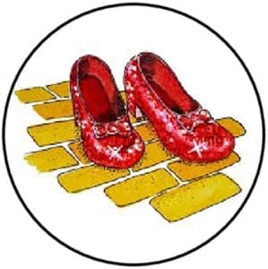 Amazon.com: 48 Stickers Ruby Red Slippers Envelope Seals Labels ...