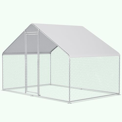 Amazon.com: Unovivy Large Metal Chicken Coop Run, Walk-in Poultry Cage ...