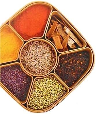 Amazon.com: Masala Box Dabba Spice Jar Food Storage Container Racks ...