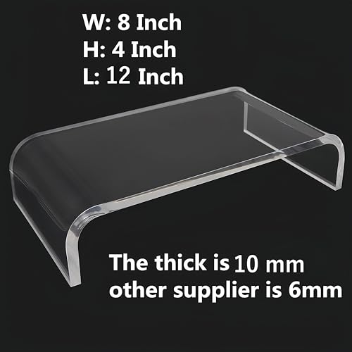 Snapklik.com : Clear Acrylic Monitor Stand For Computer Monitor And Laptop