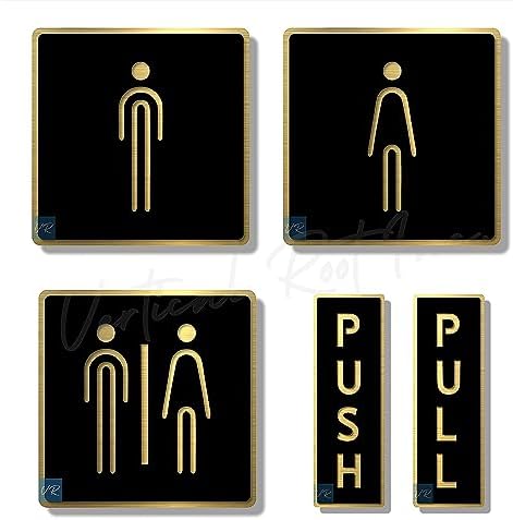 Vertical Root Inc® Premium BRUSH GOLD Finish Acrylic MEN, WOMEN ...