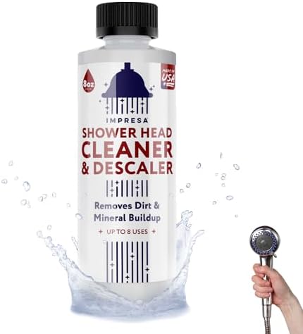 Amazon.com: IMPRESA Shower Head Cleaner Solution for Hard Water - 8 fl ...